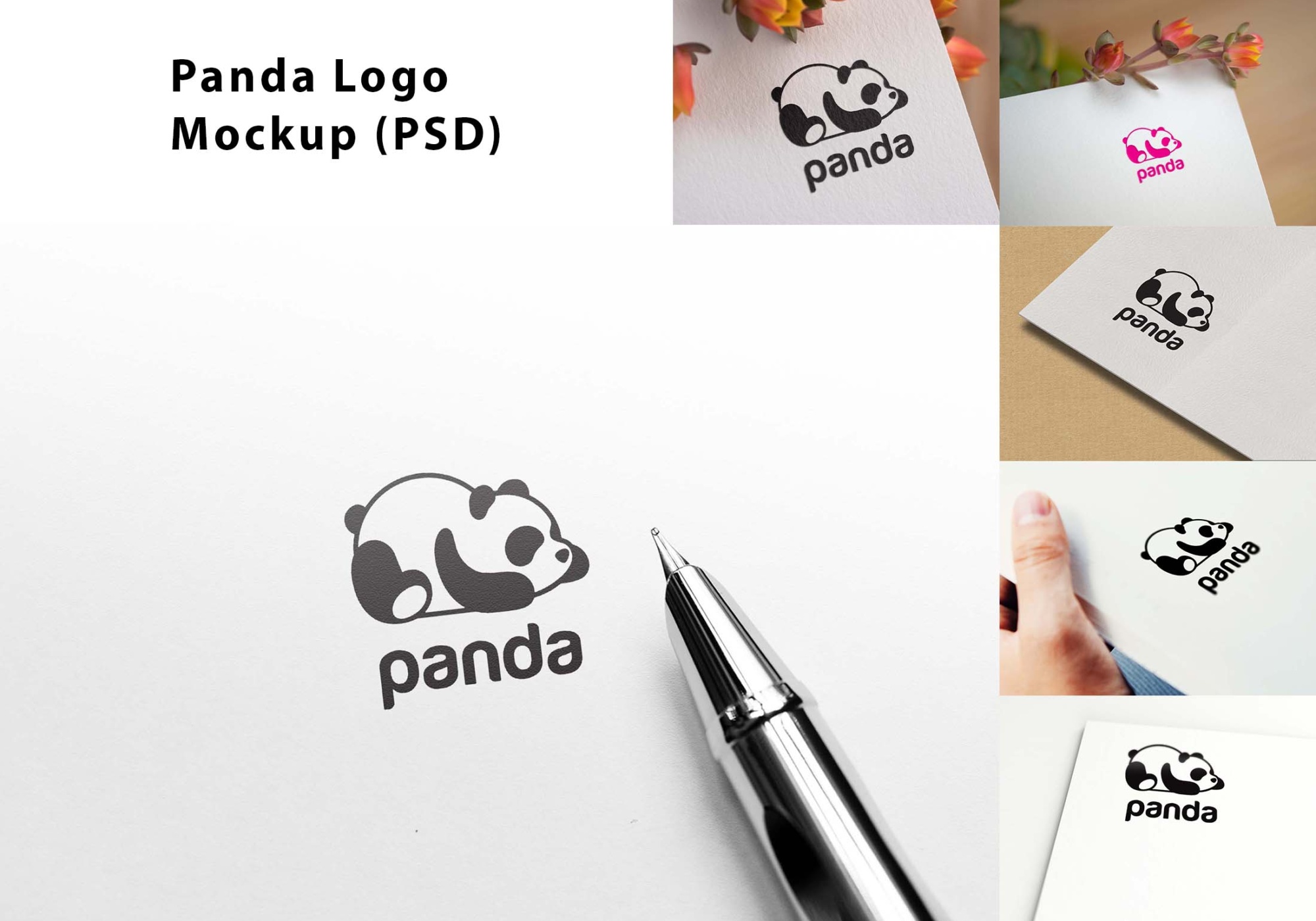 Download Panda Logo Mockup PSD