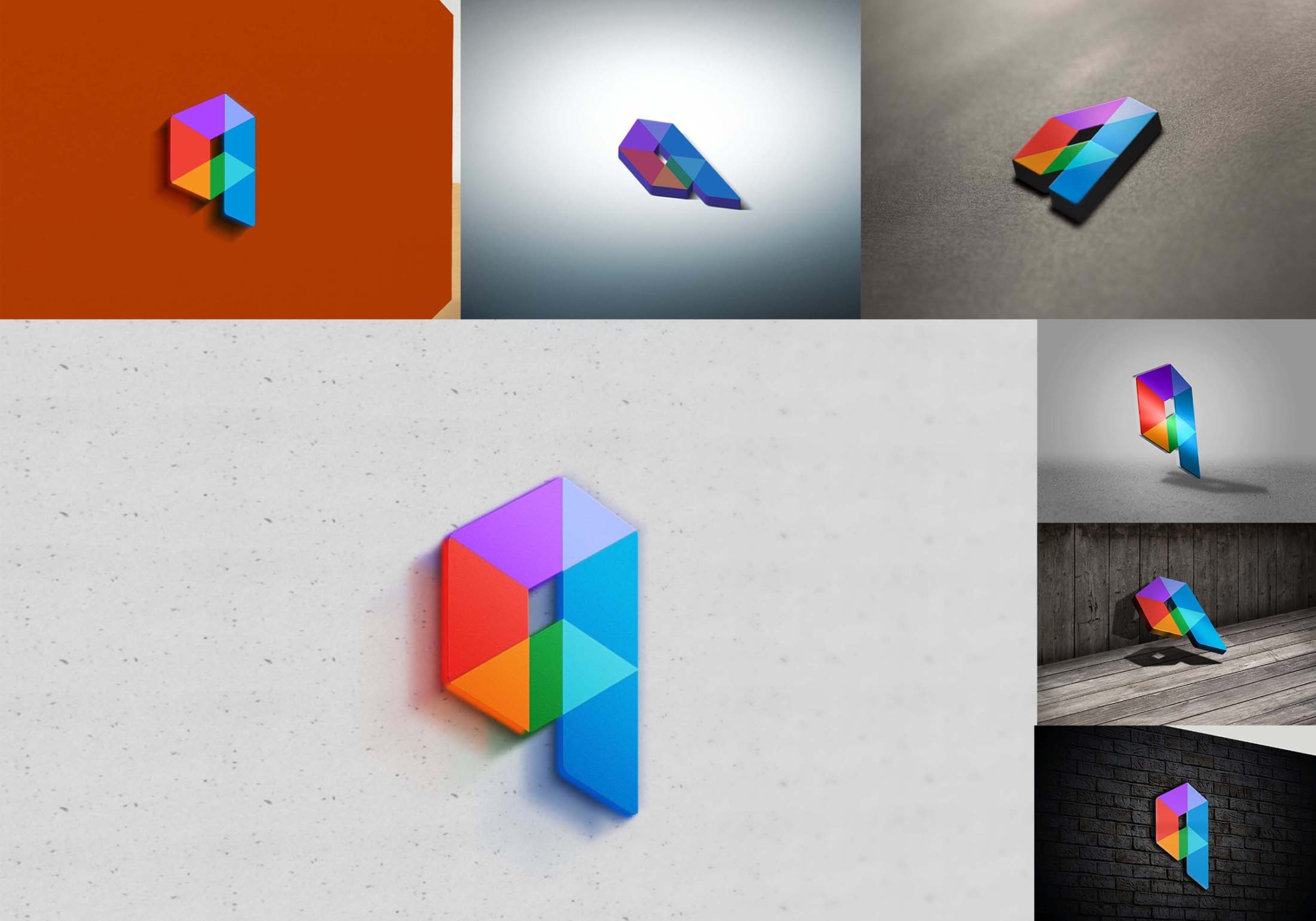 50+ 3D Logo Mockup Free Download