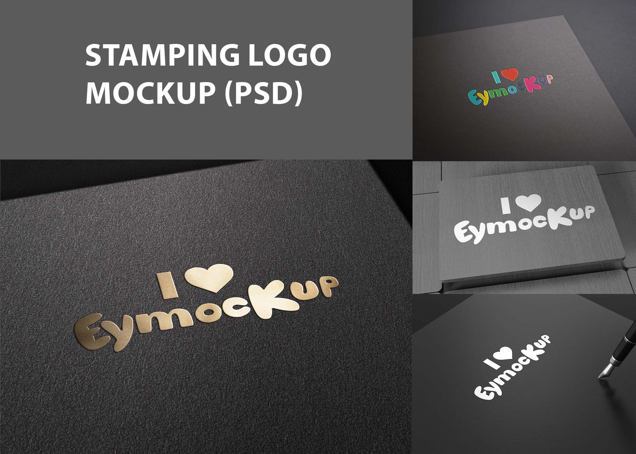 Free Stamping Logo Mockup PSD Download