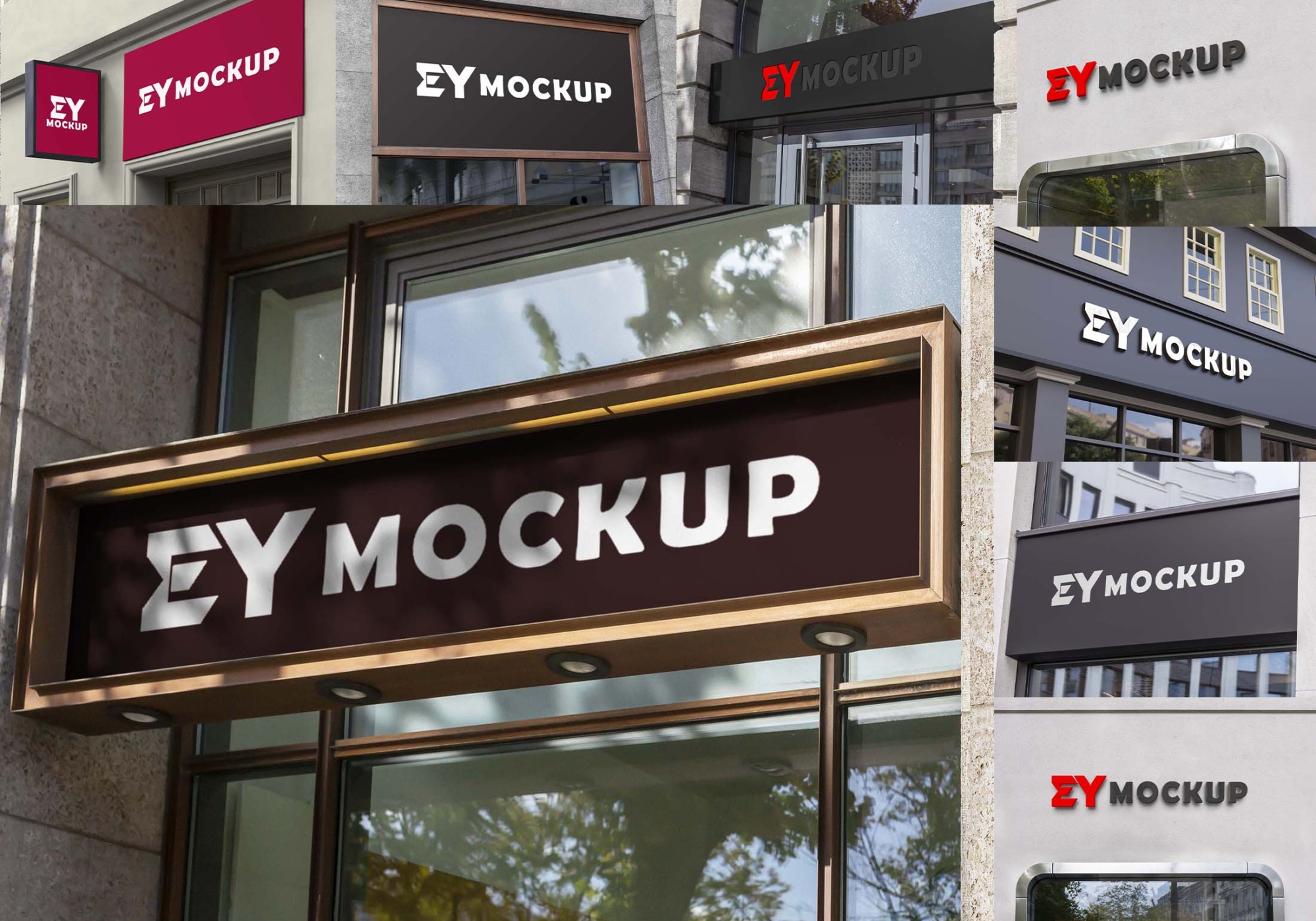 Free Store Sign Logo Mockup Download