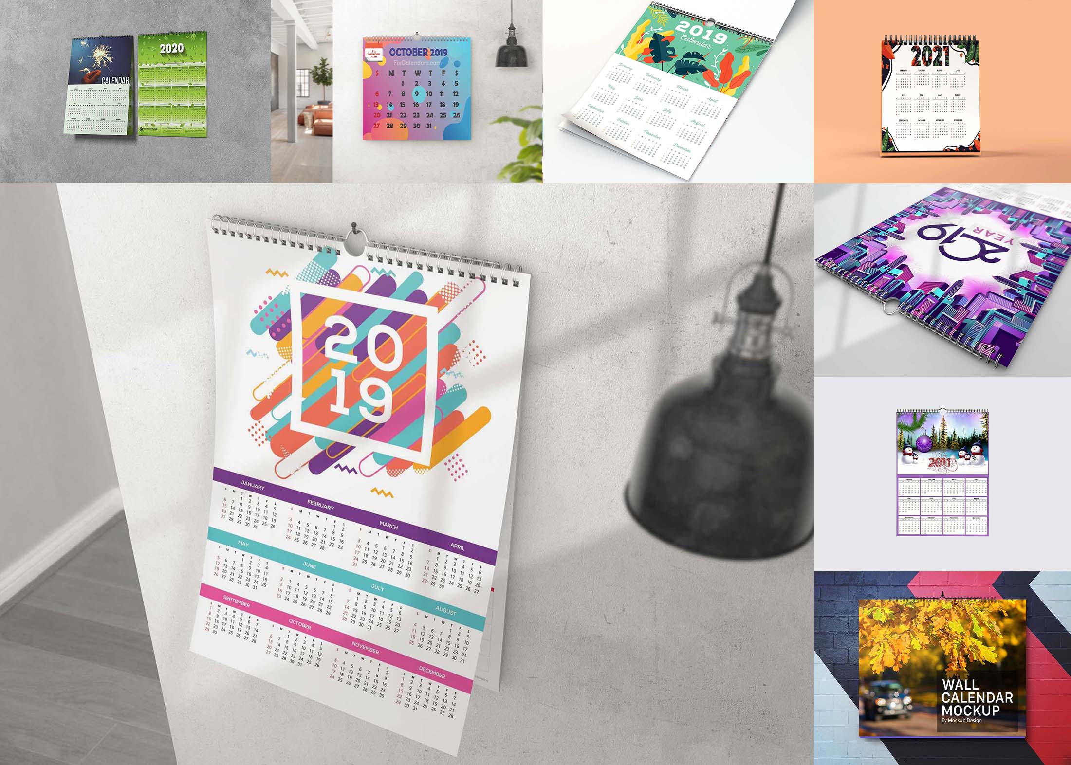 Free Calendar Mockup PSD Download