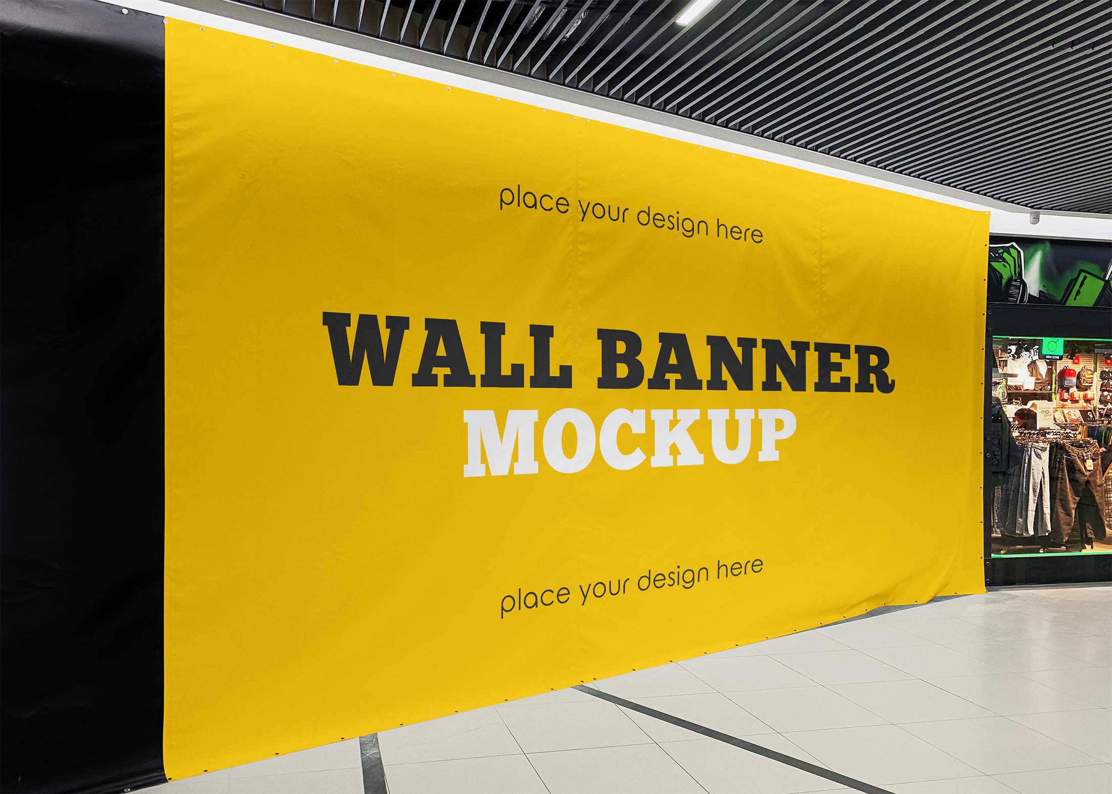 Downloadable Mall Banner Mockup Template
