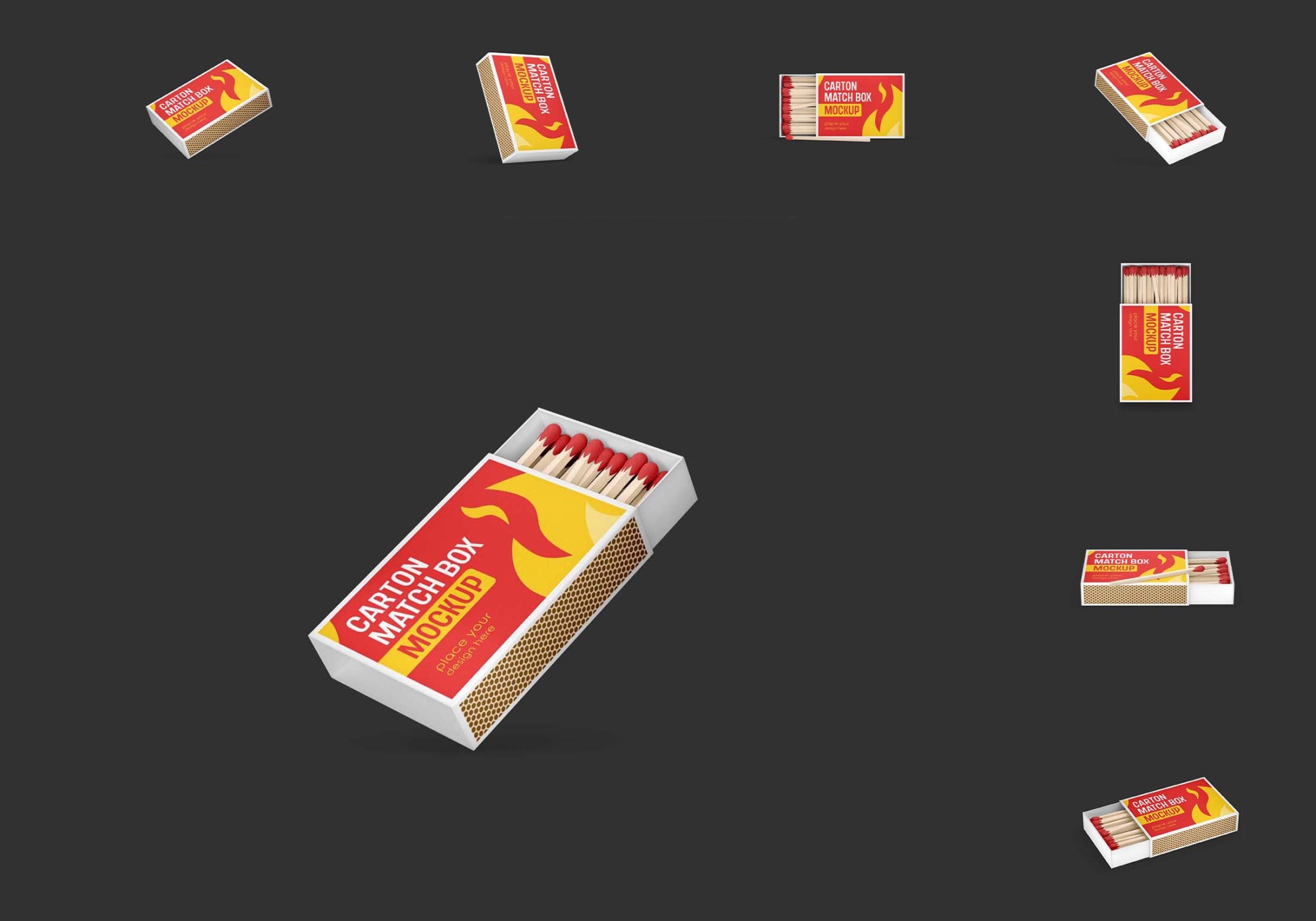 Free Match Box Mockup Download