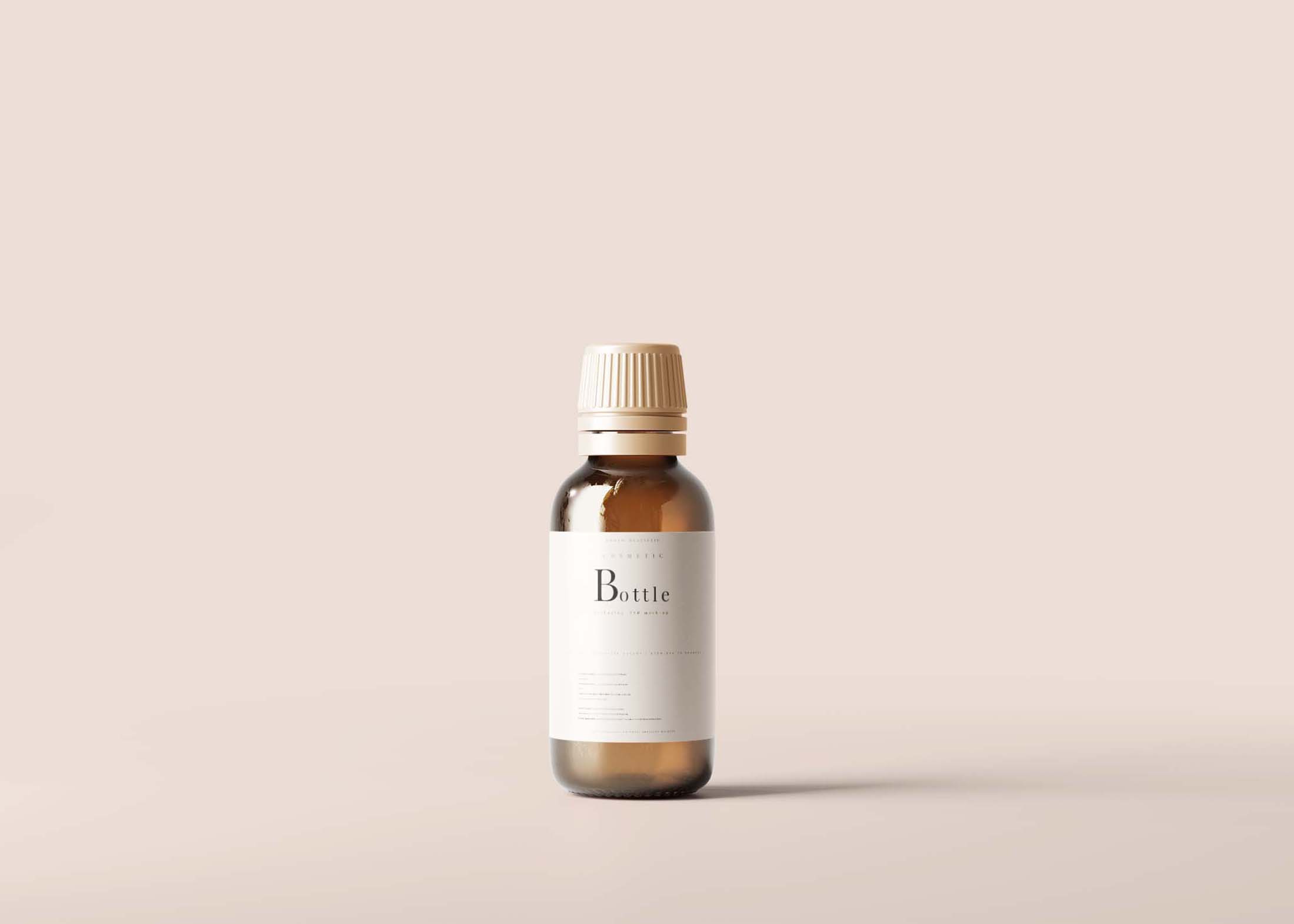 Realistic Medical Syrup Bottle Mockup