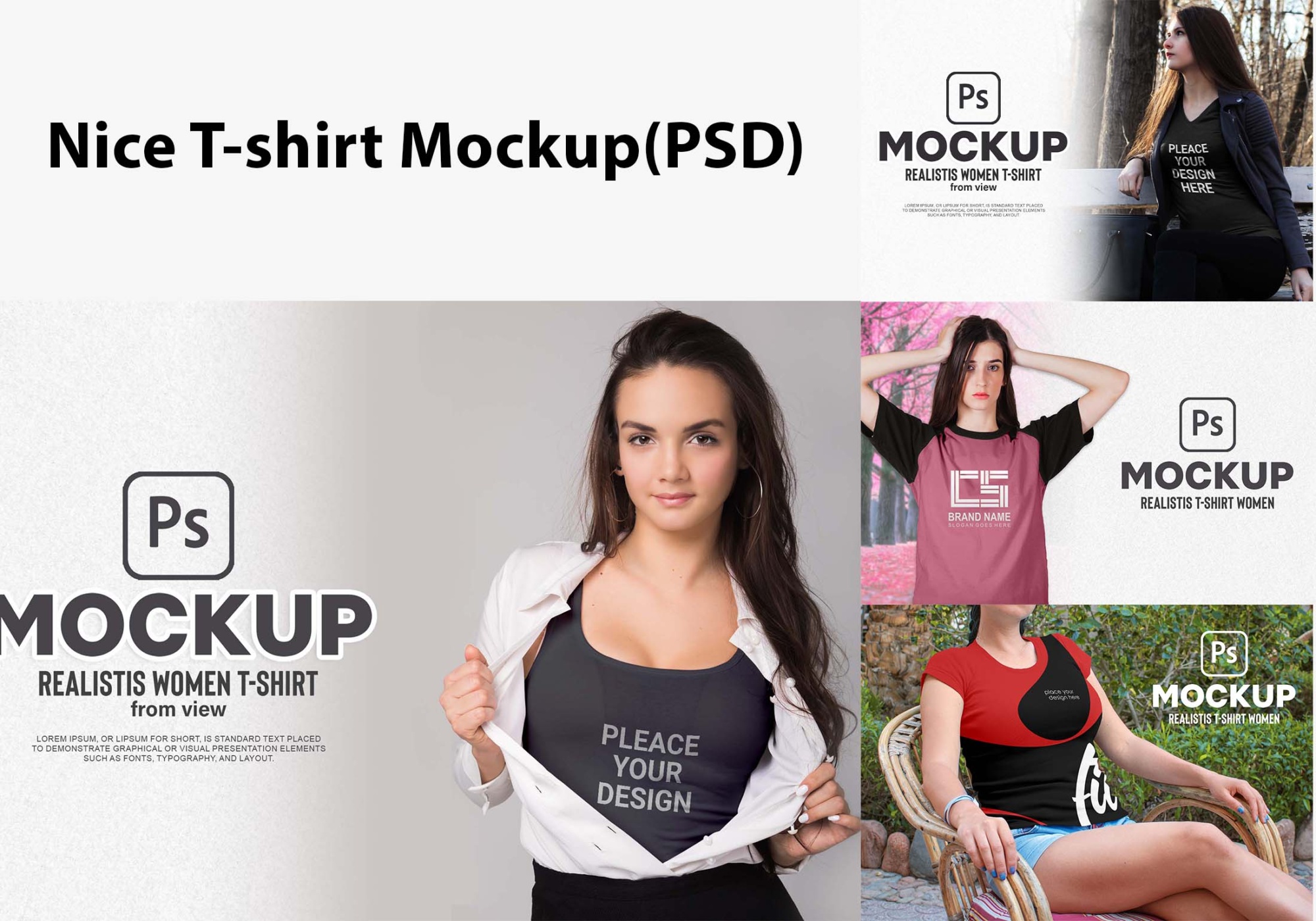 Stylish T-shirt Mockup Download (PSD)
