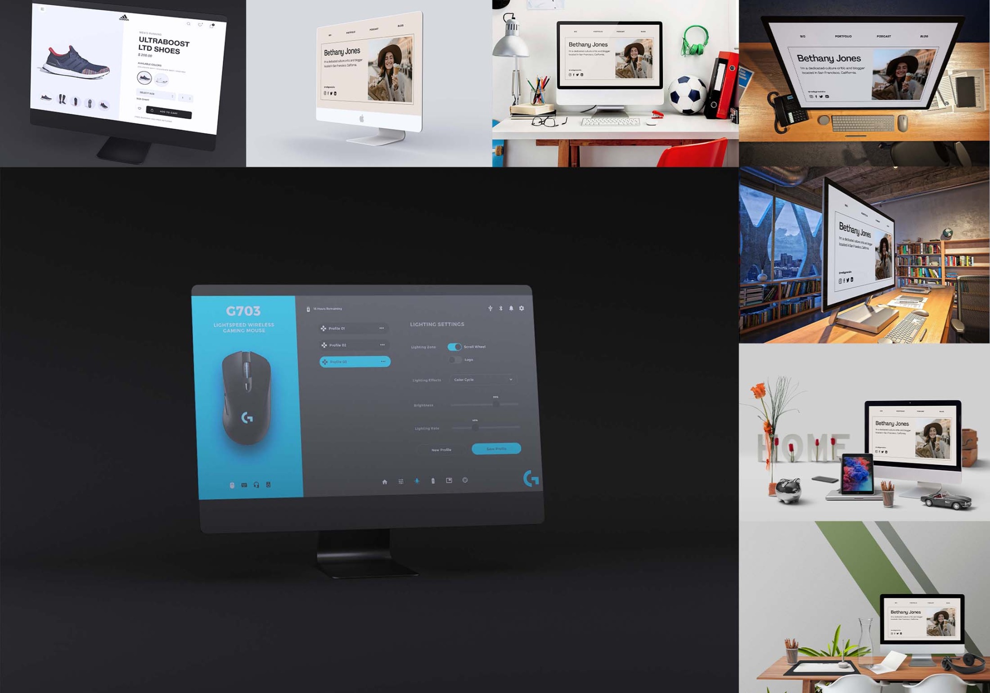 Free Online Website Mockup PSD Download