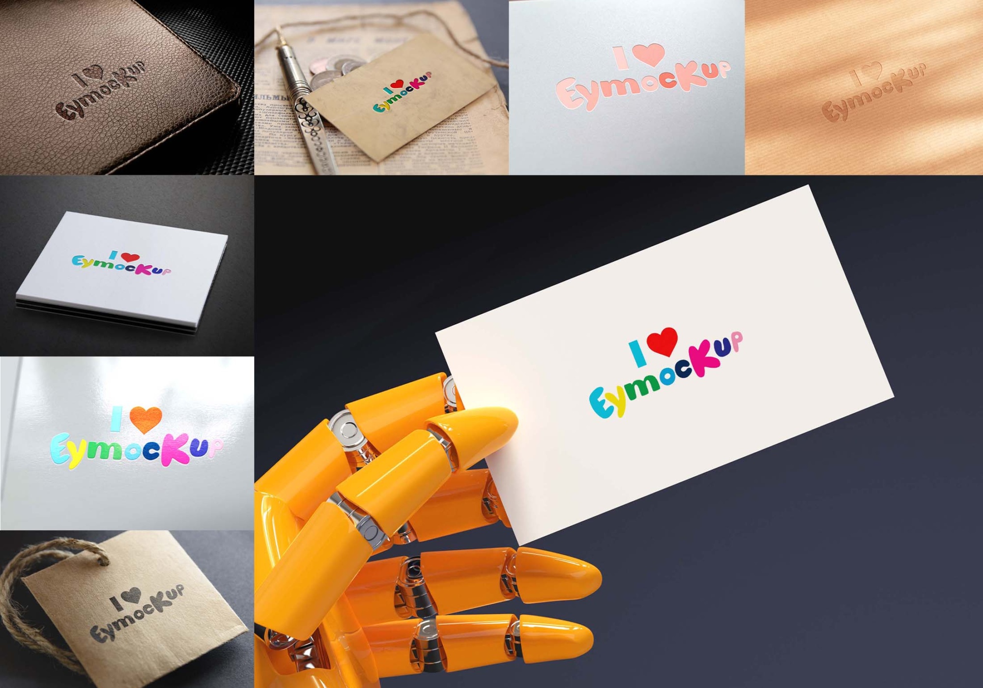 Free Press & Emboss Logo Mockup