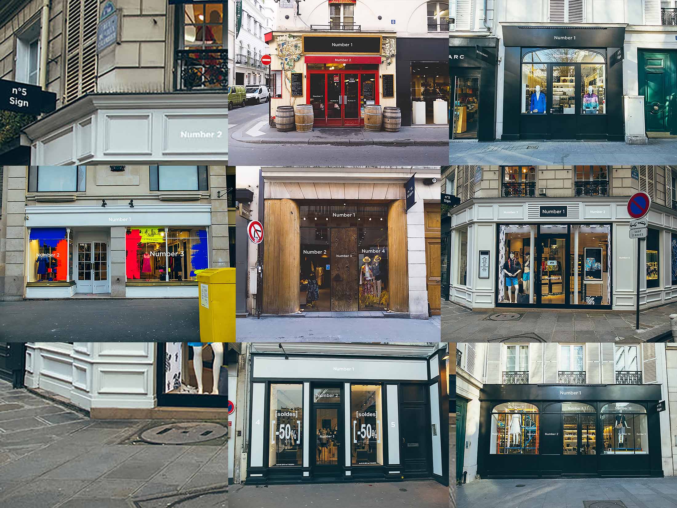 Stylish Shop Signboard Logo Mockup