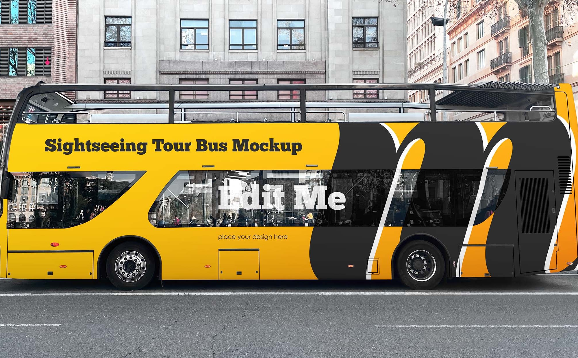 Downloadable Tour Bus Mockup Templates