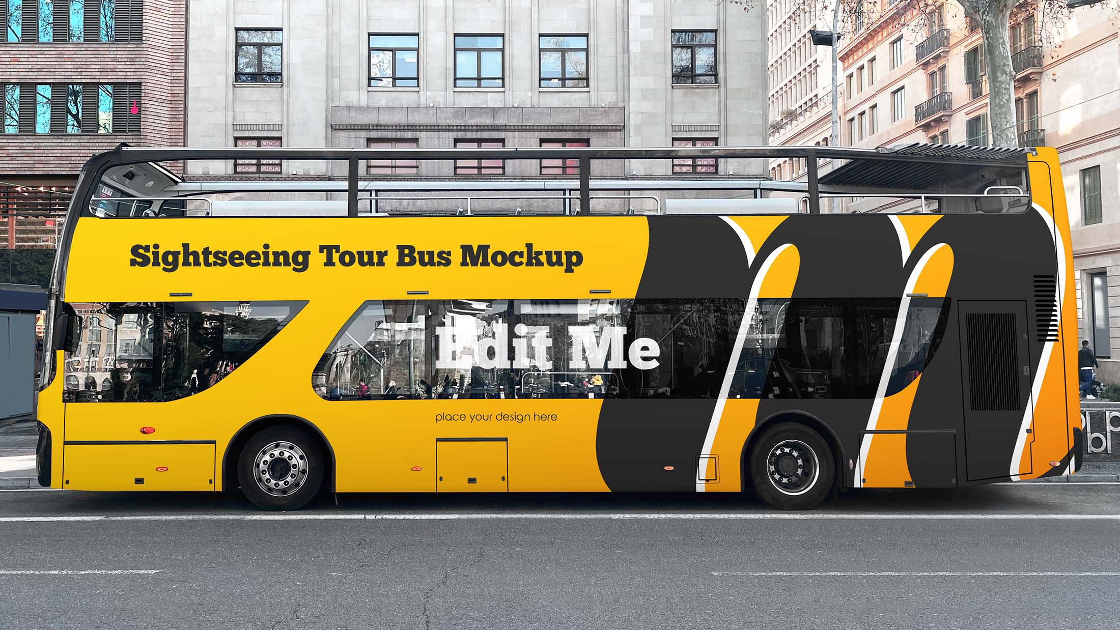 Downloadable Tour Bus Mockup Templates