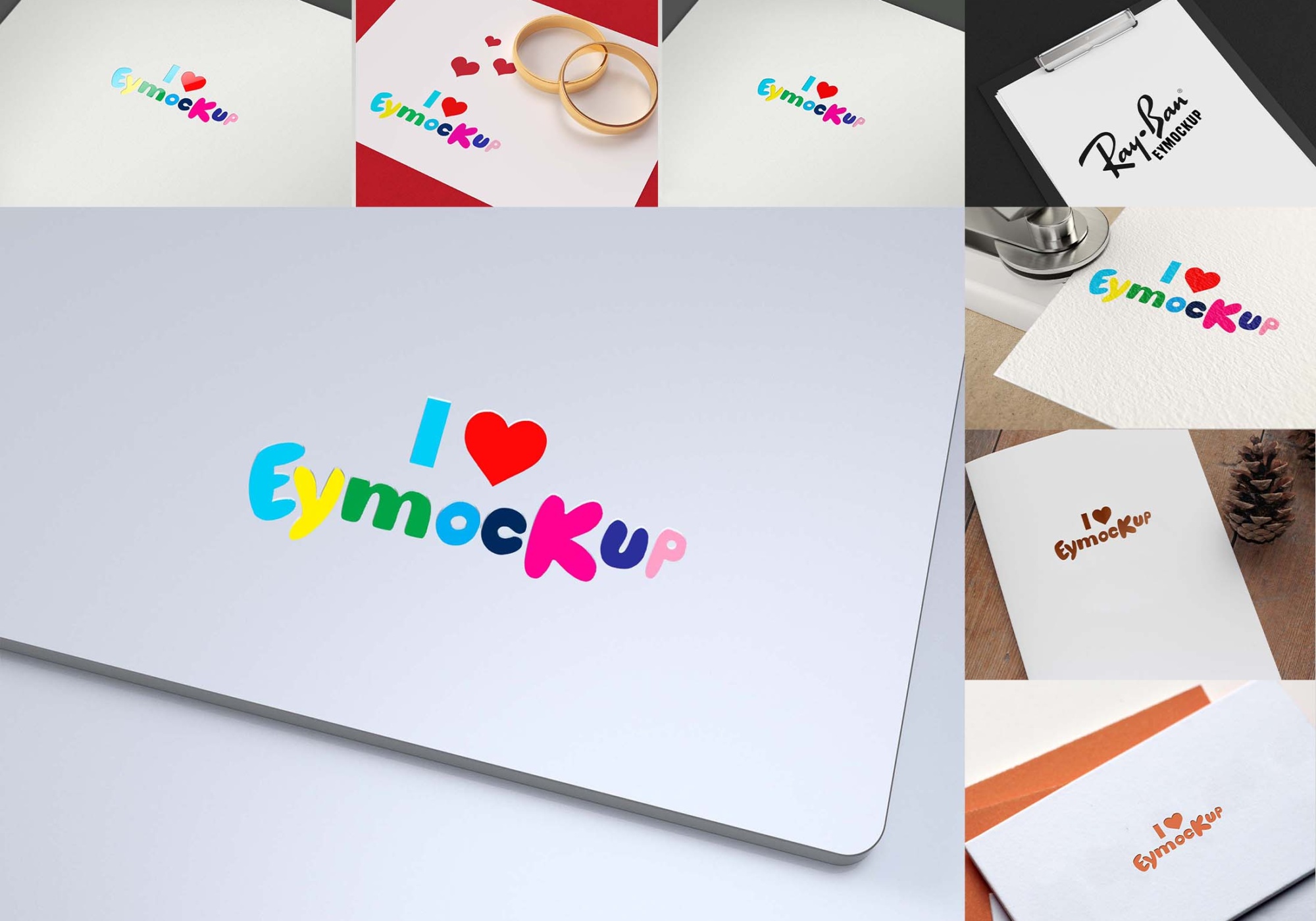 Free White Paper Logo Mockup Download