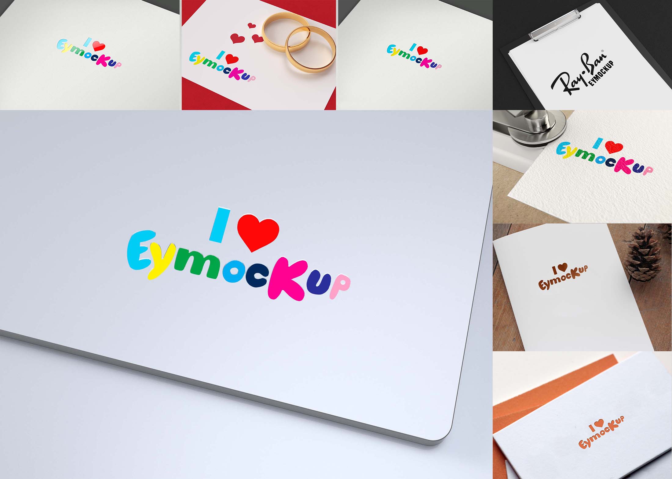 Free White Paper Logo Mockup Download