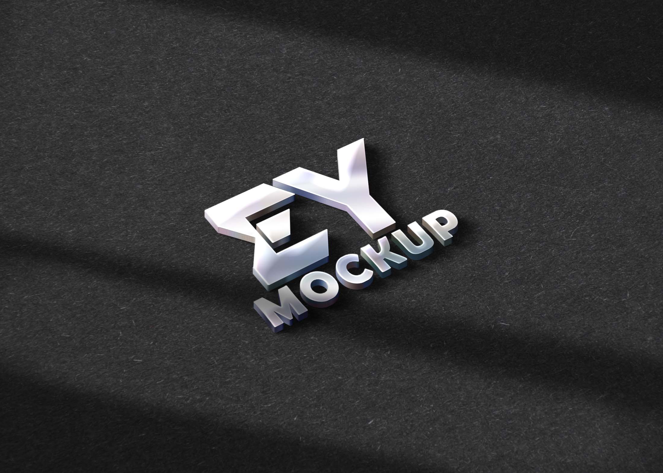 Silver 3D Logo Mockup
