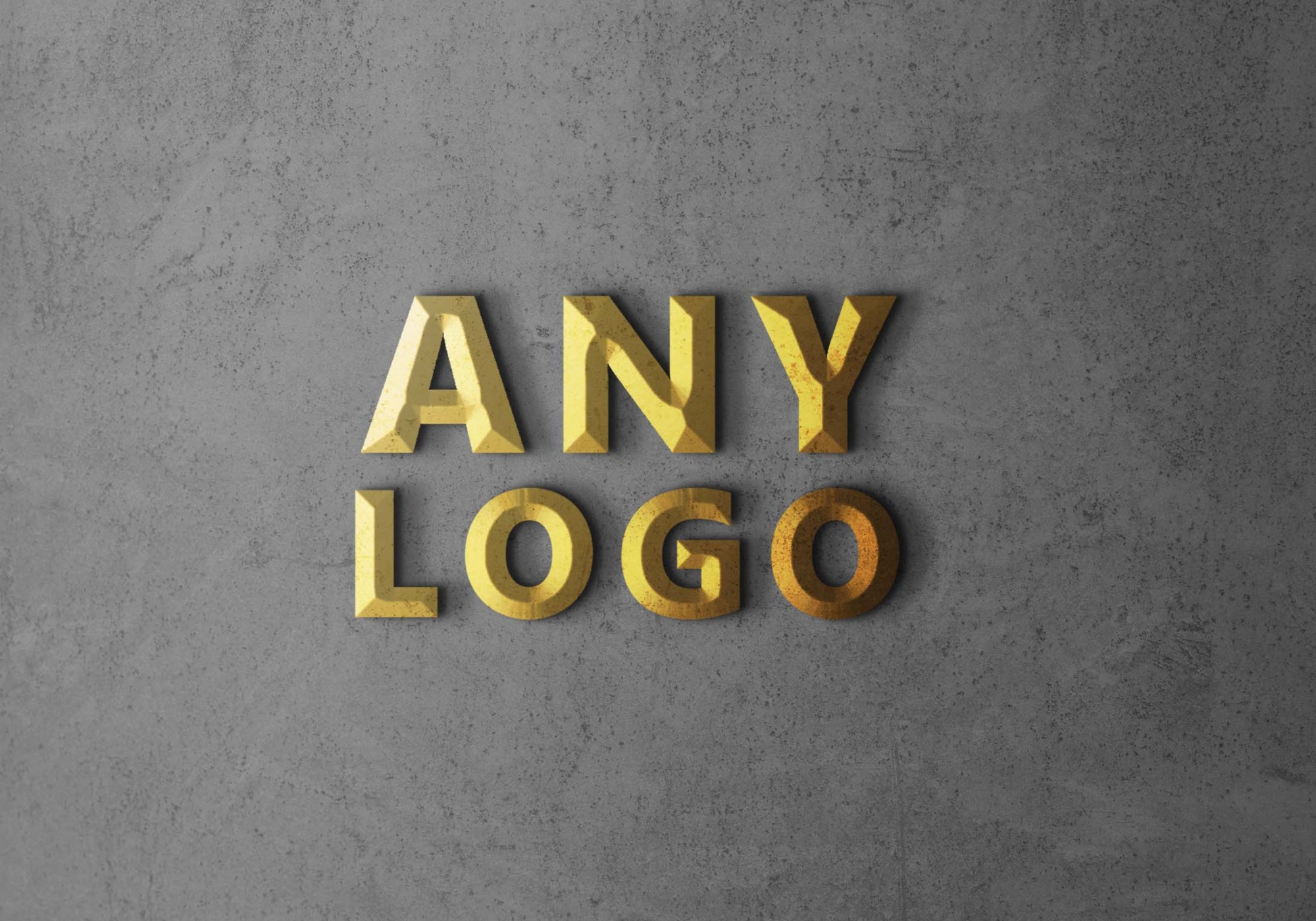 Gold 3D Logo Mockup