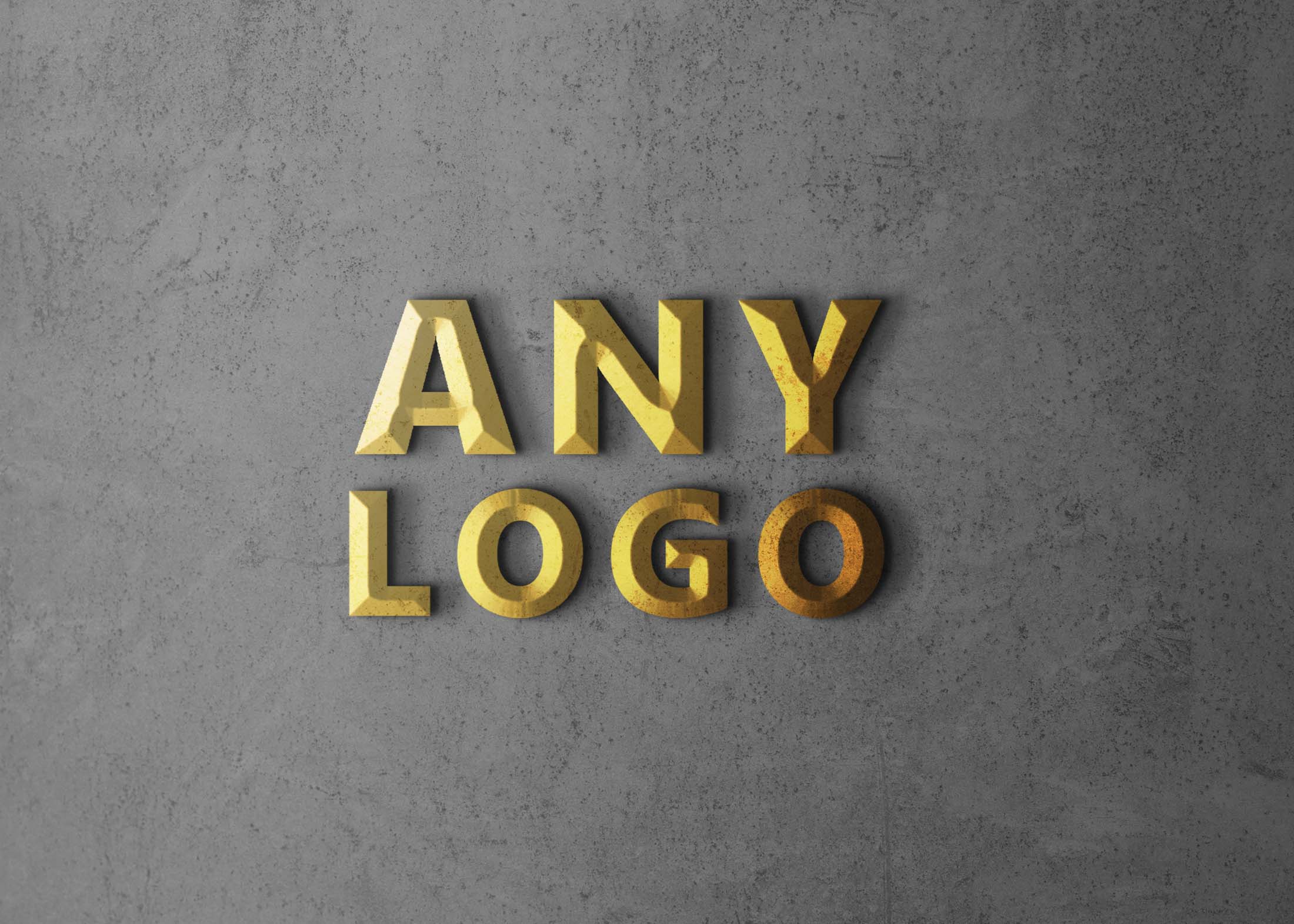 Gold 3D Logo Mockup