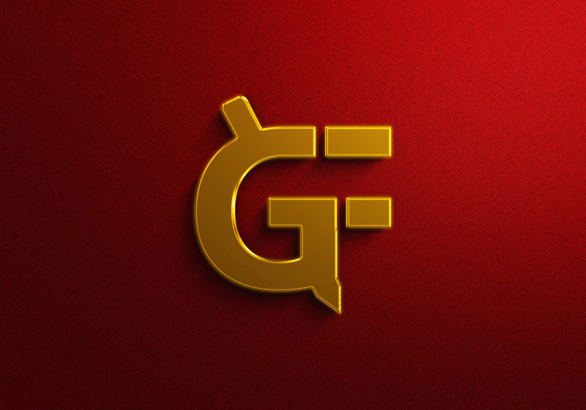 Gold Metal Logo Mockup (PSD)