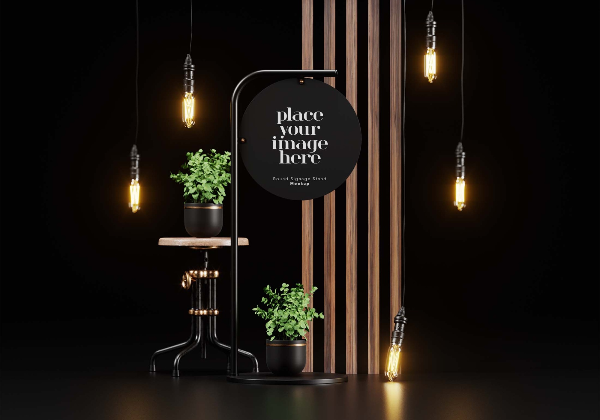 Luxury Signage Stand Mockup