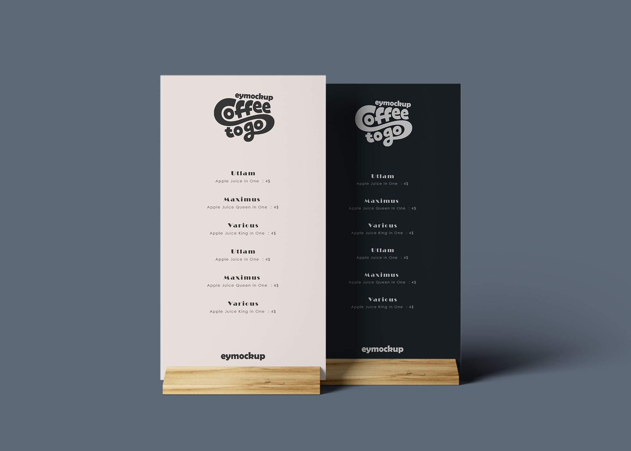 Menu Card Mockup