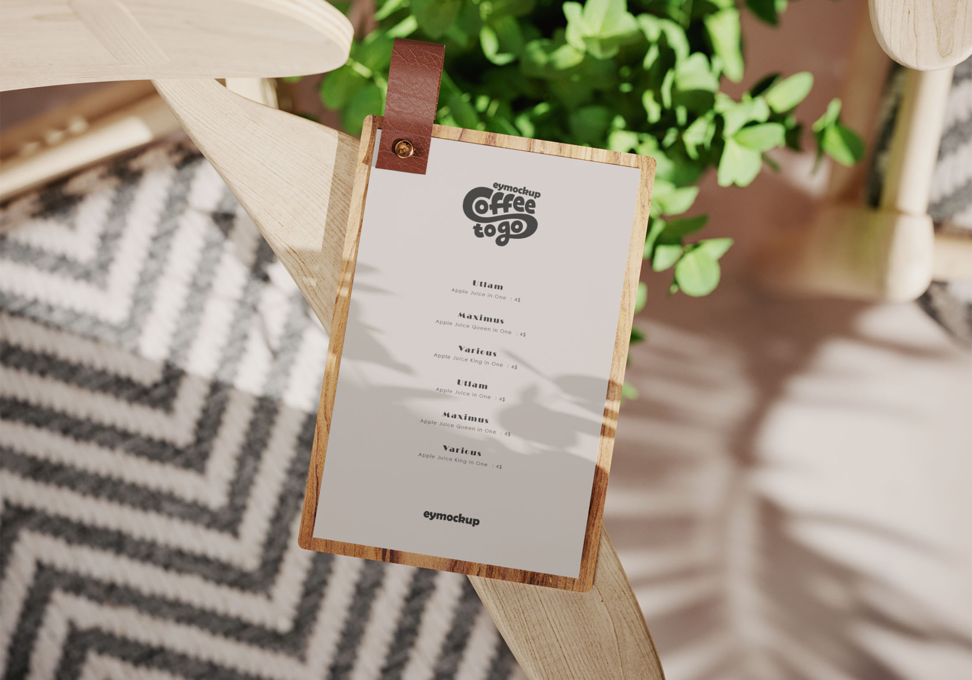 Menu Mockup (PSD)