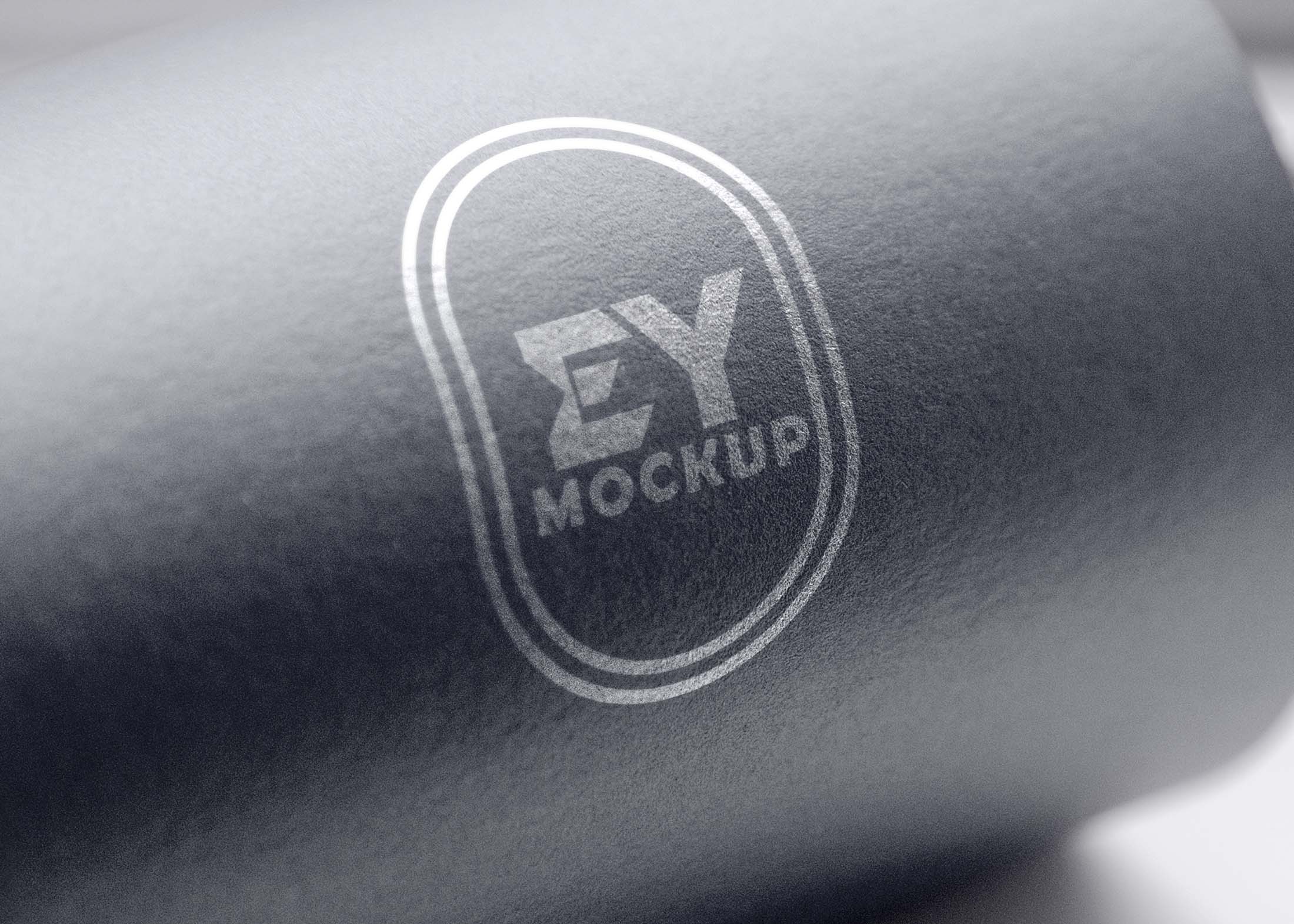 Paper Roll Logo Mockup