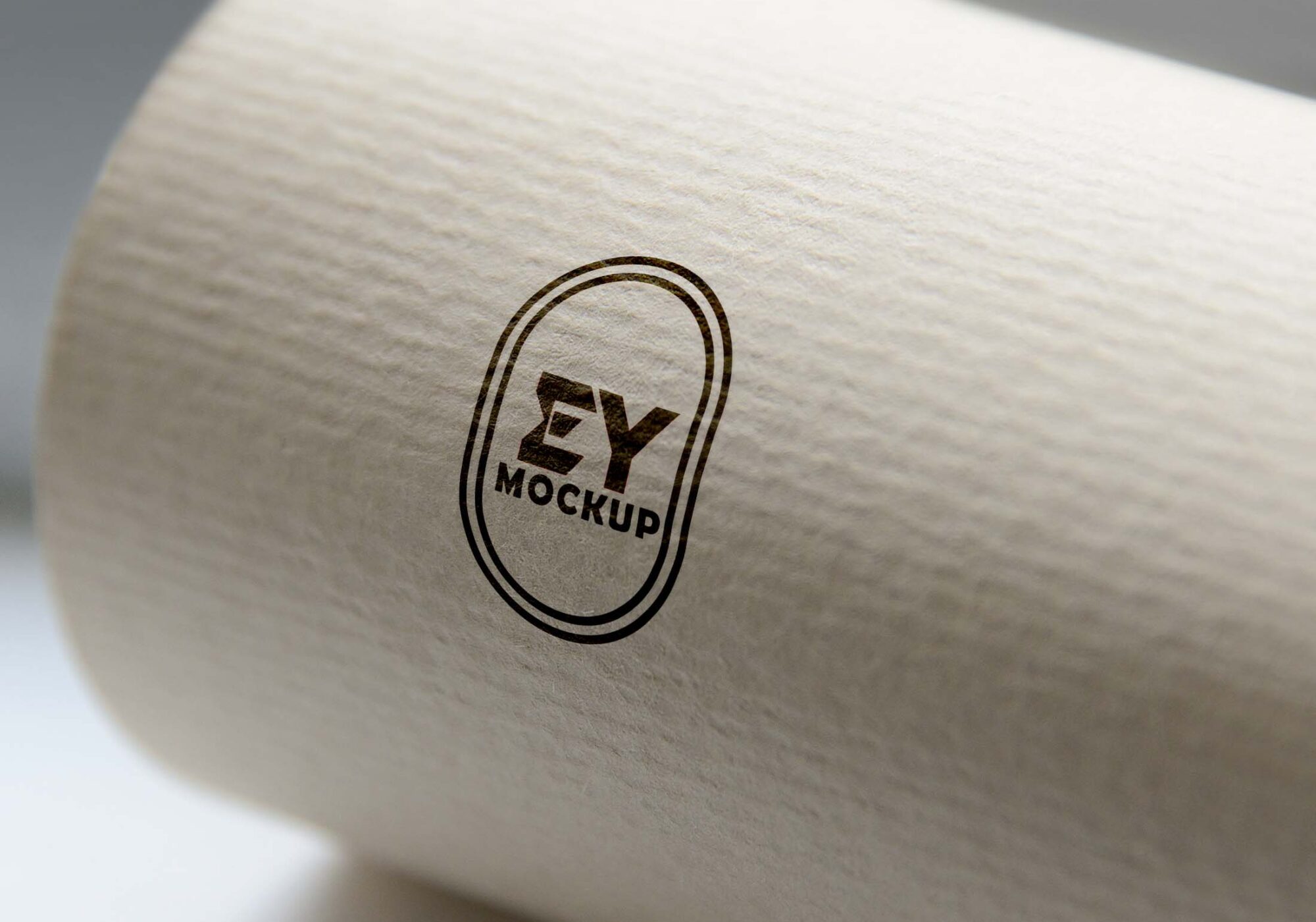 Paper Roll Logo Mockup