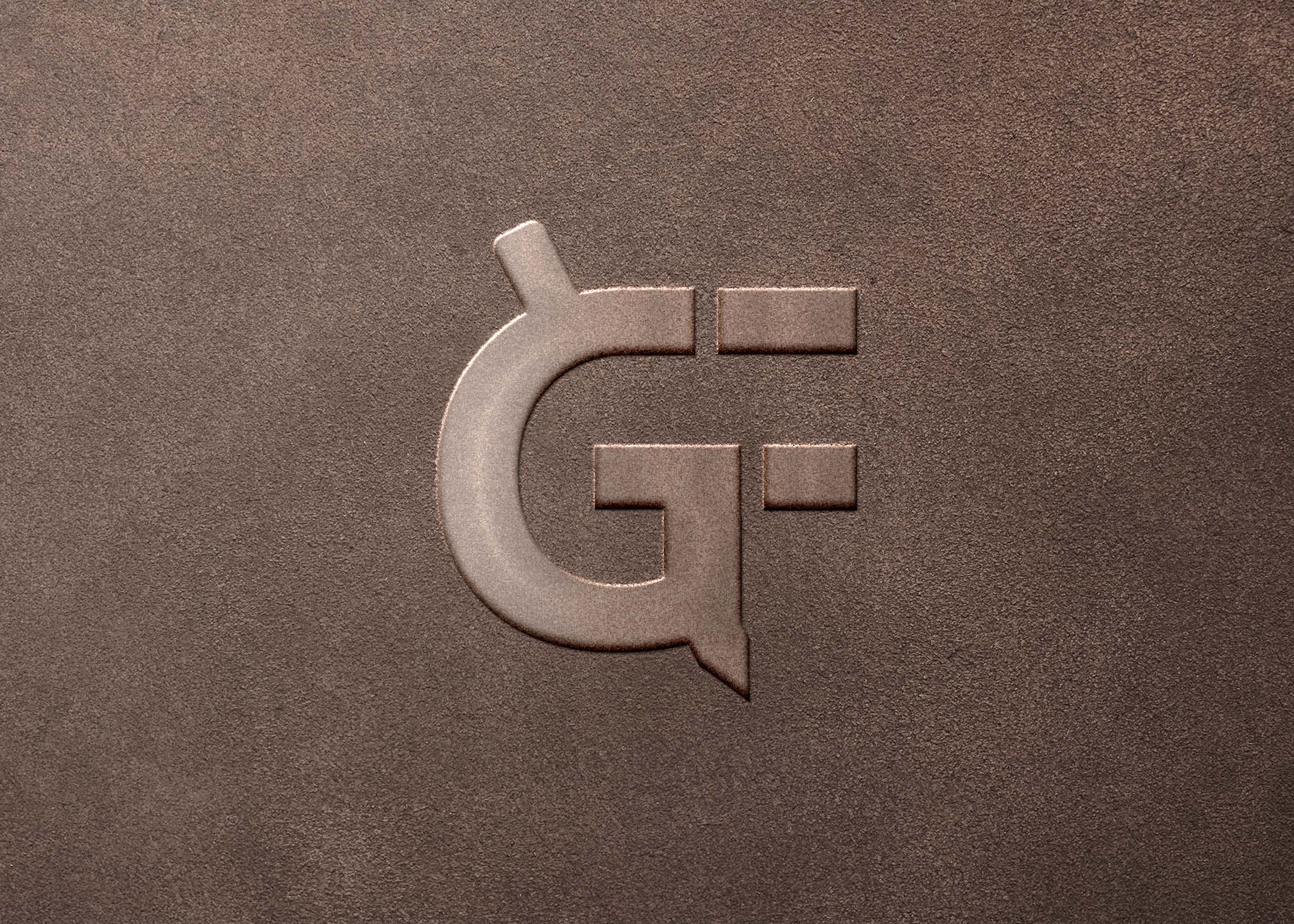Realistic Leather Embossed Logo Mockup