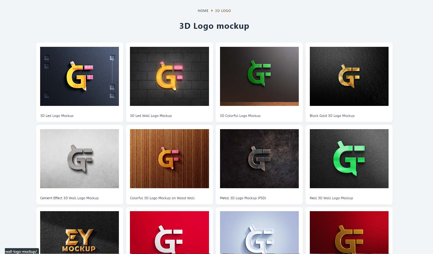 3D Logo | Photoshop PSD Mockups