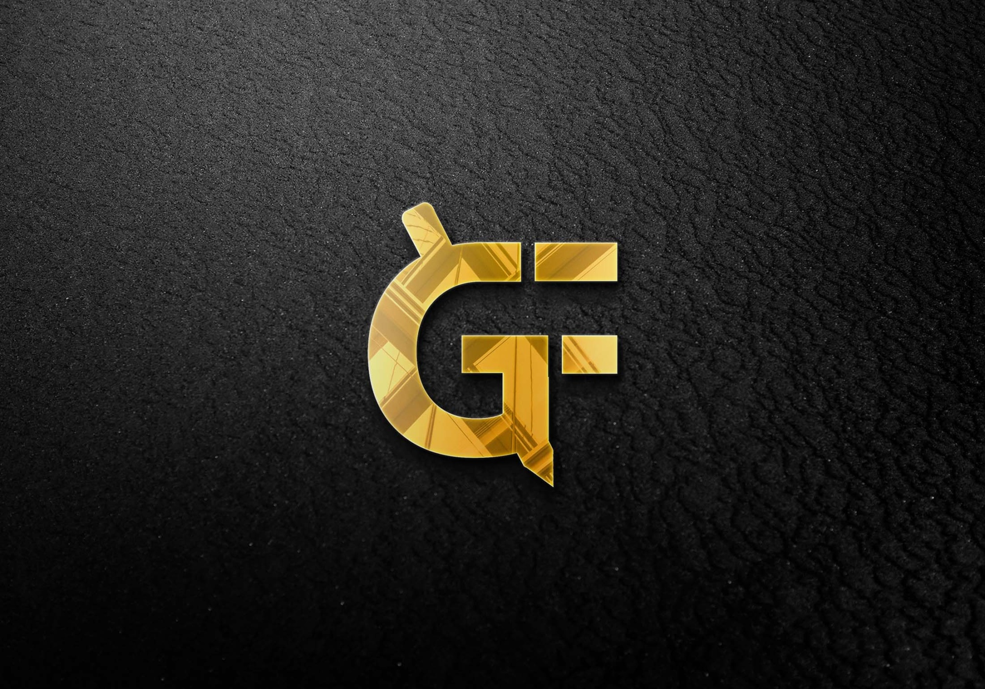 Black Gold 3D Logo Mockup