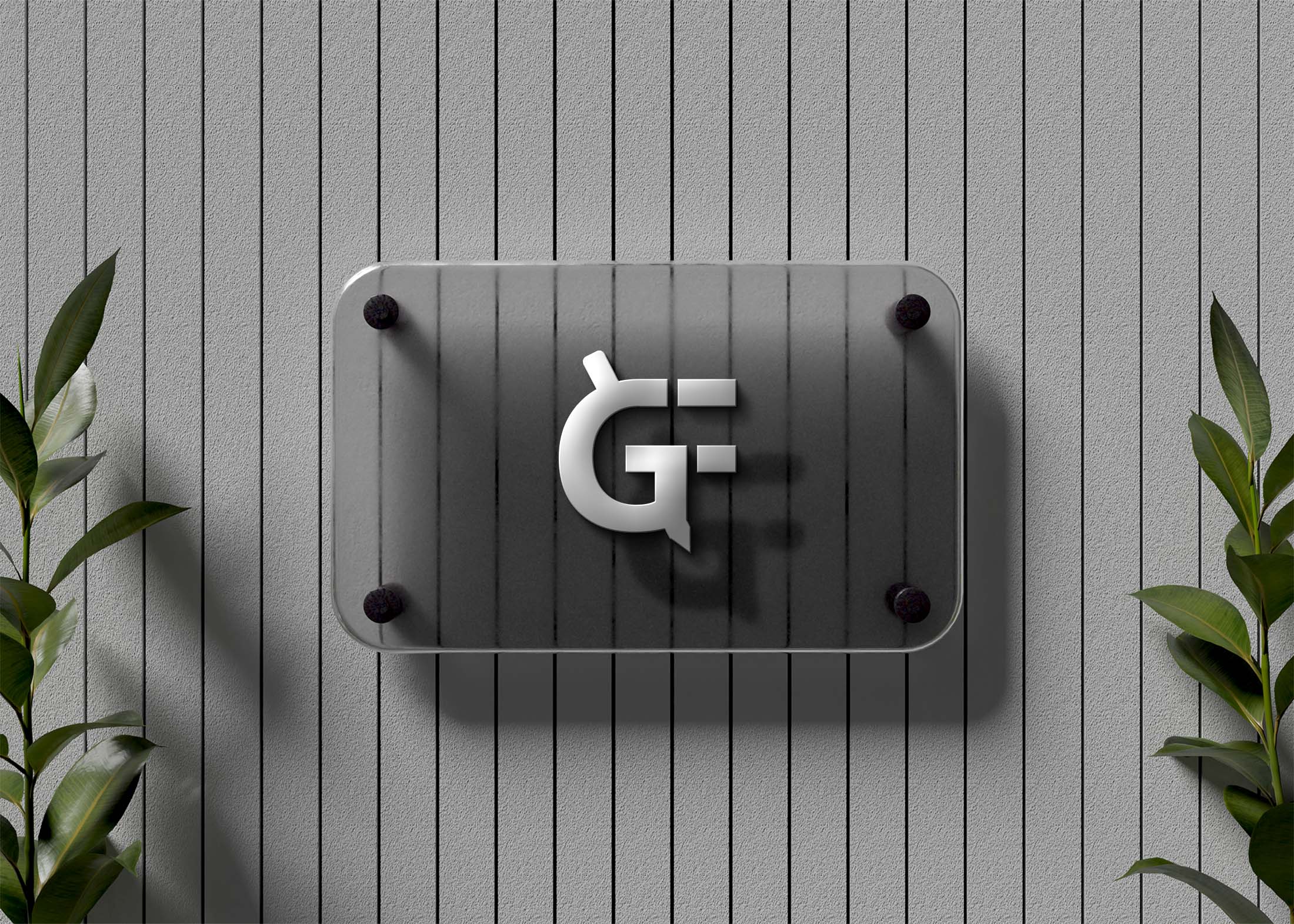 Office Cabin Sign Logo Mockup