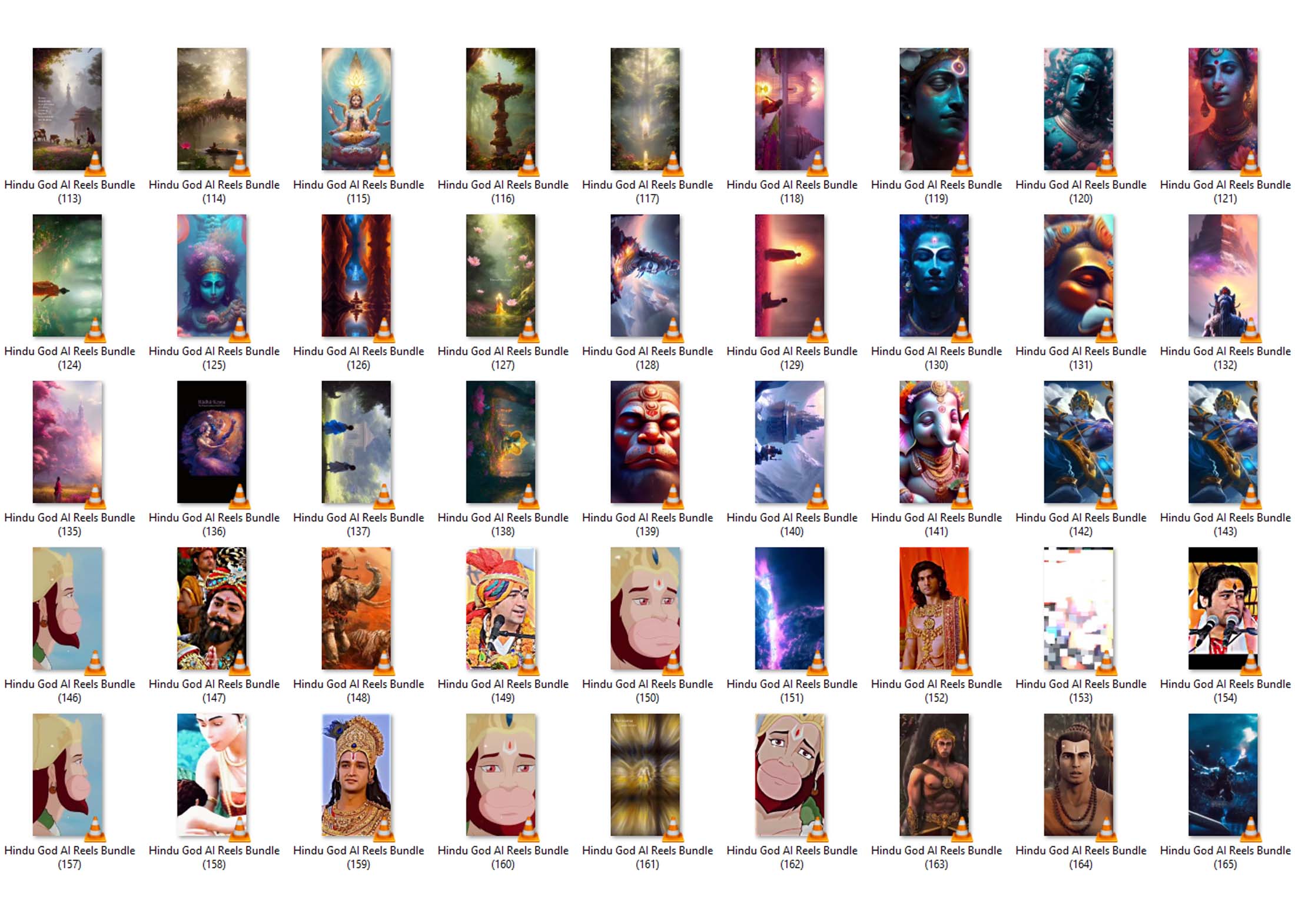 100+ Hindu God AI Reels Bundle