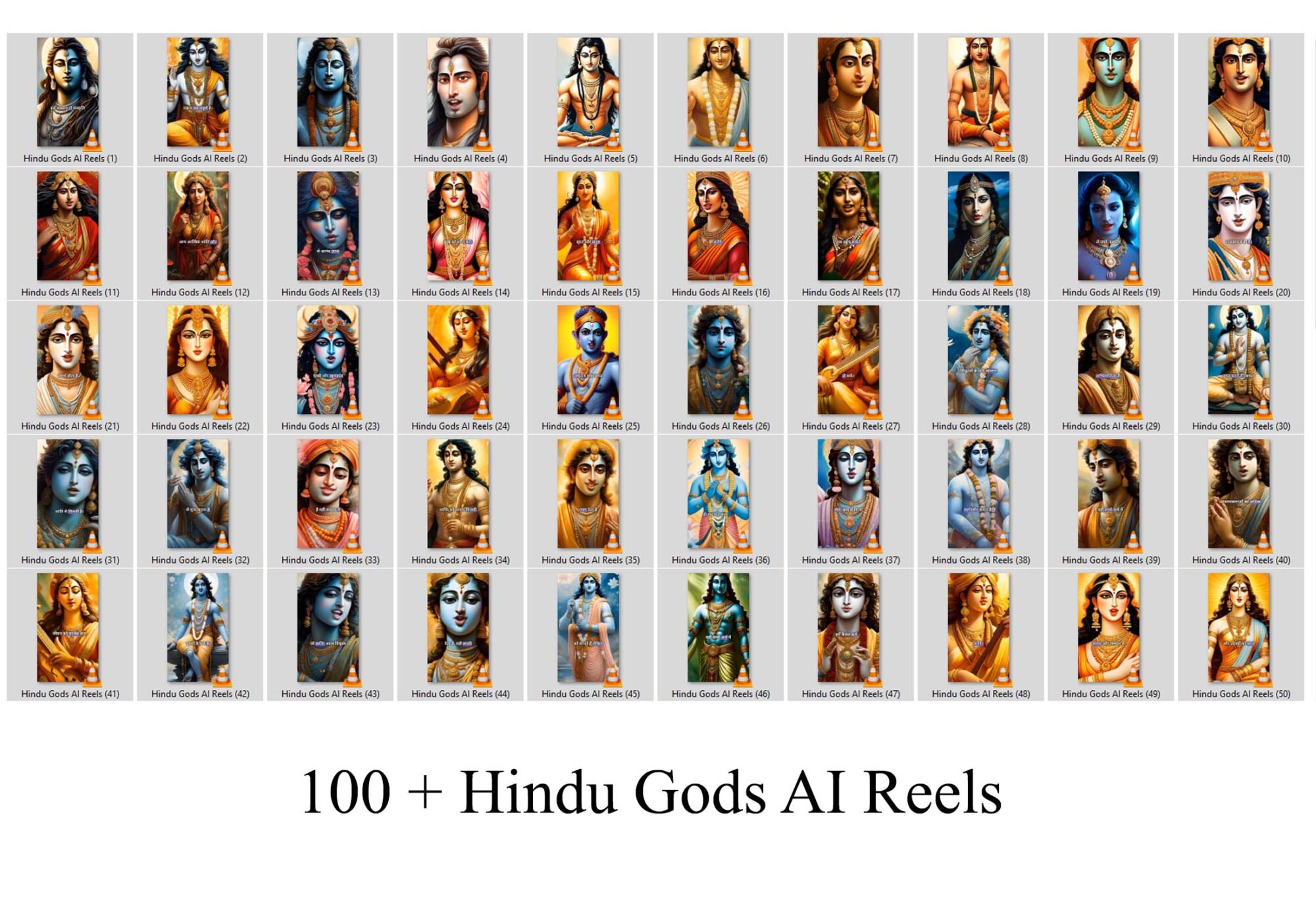 100+ Hindu Gods AI Reels