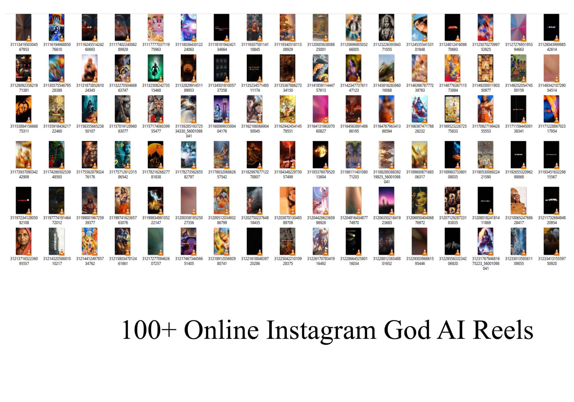 100+Online Instagram God AI Reels