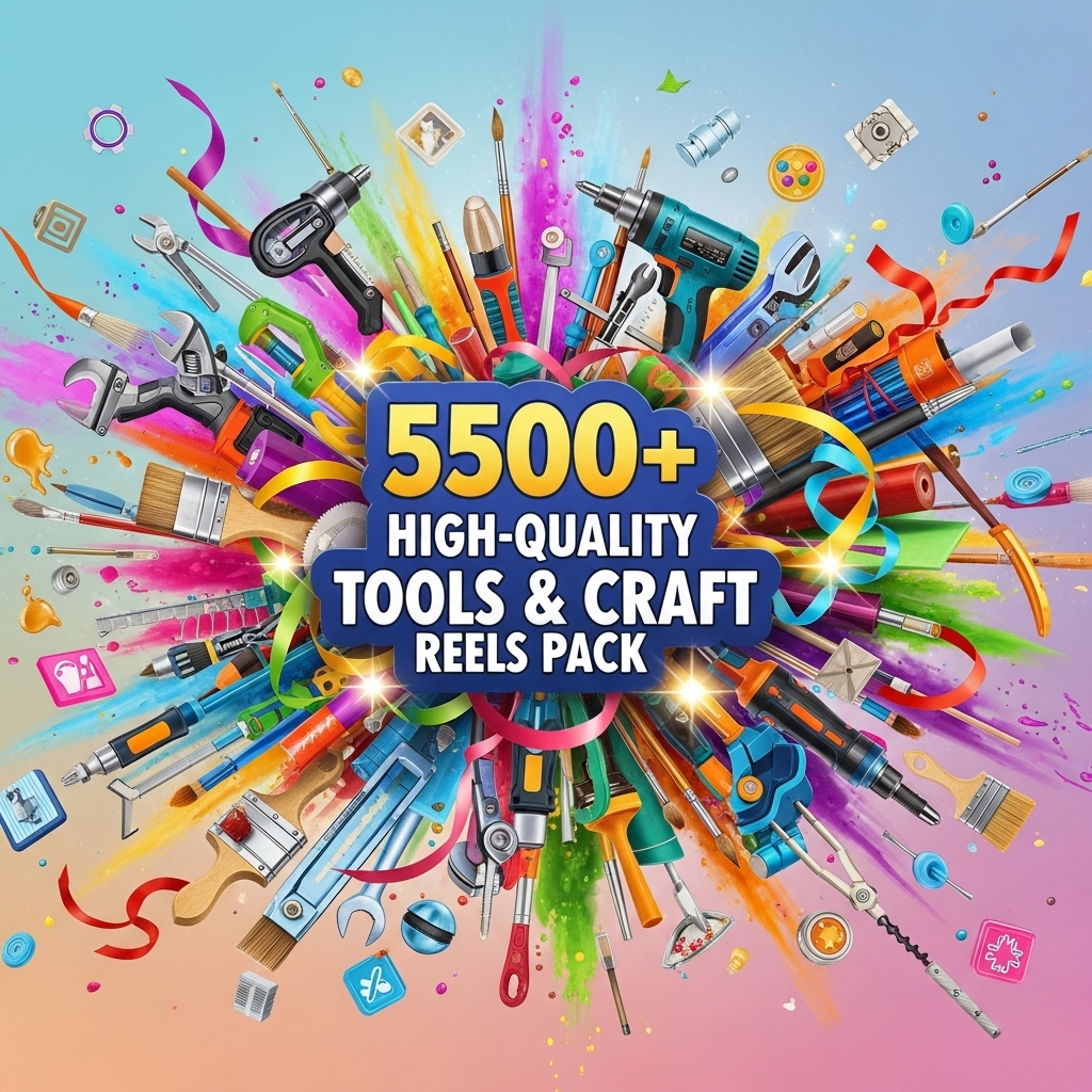 5500+ High-Quality Tools & Craft Reels Pack